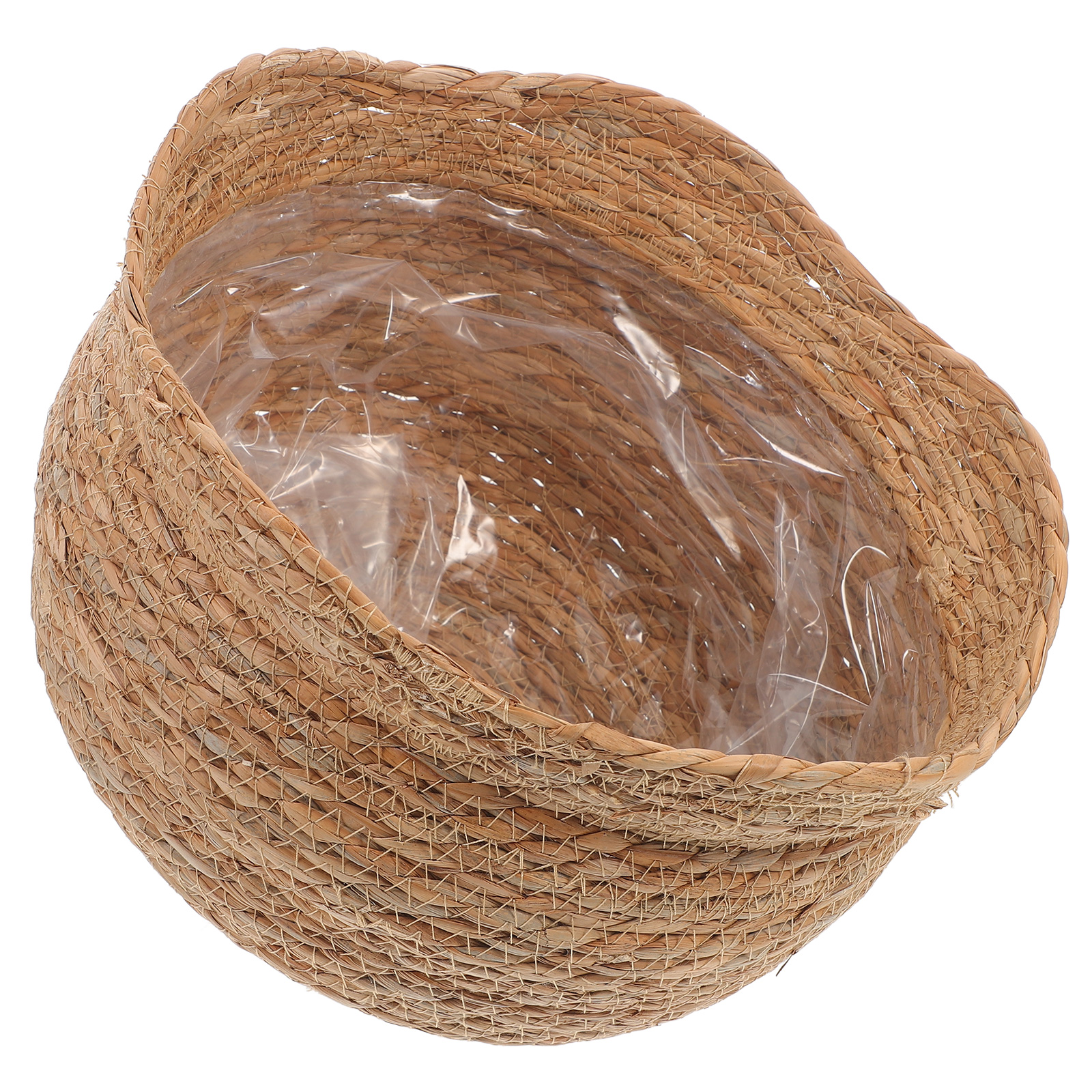 Worgeous Wheel Plant Stand Planter Liner Straw Storage Basket 28.00X18 ...