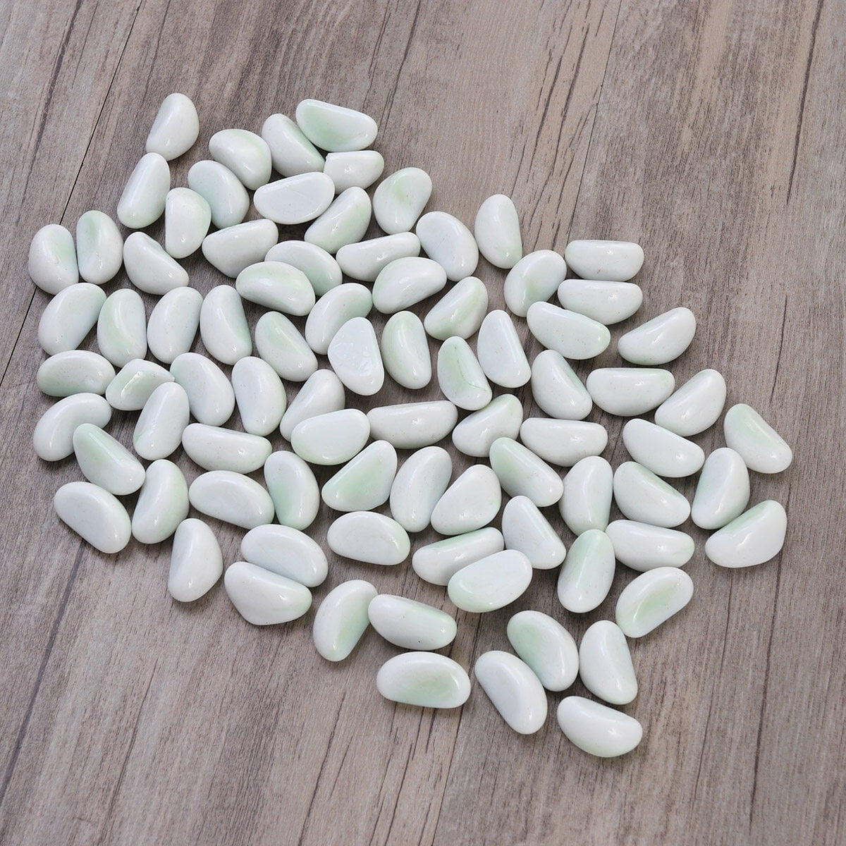 Worgeous White Glass Pebble Stone Decor for Aquariums and ...