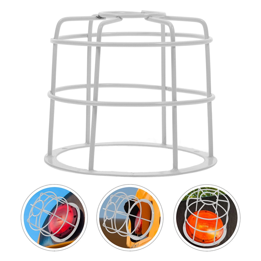 Worgeous White Iron Light Bulb Cage with Wire Mesh for Industrial Use ...