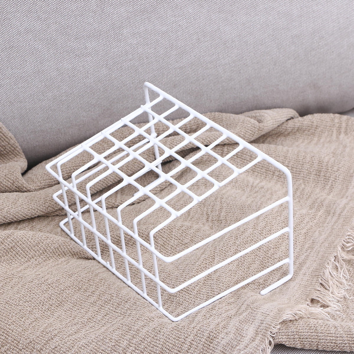 Worgeous White Iron Storage Basket Side Hanging Storage Holder Multi ...