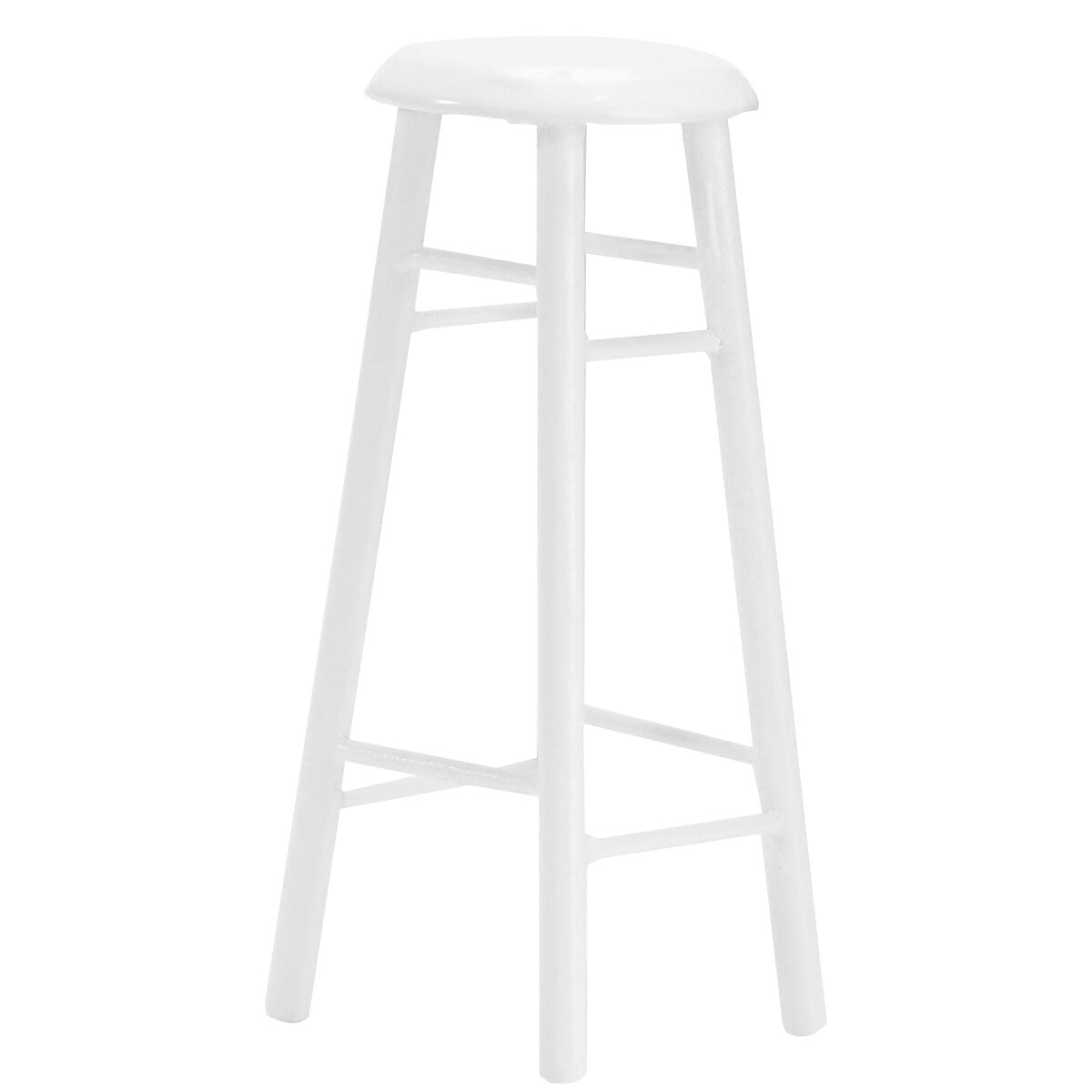 Worgeous White Mini Bar Stool for Decor Plastic Material Fashionable ...