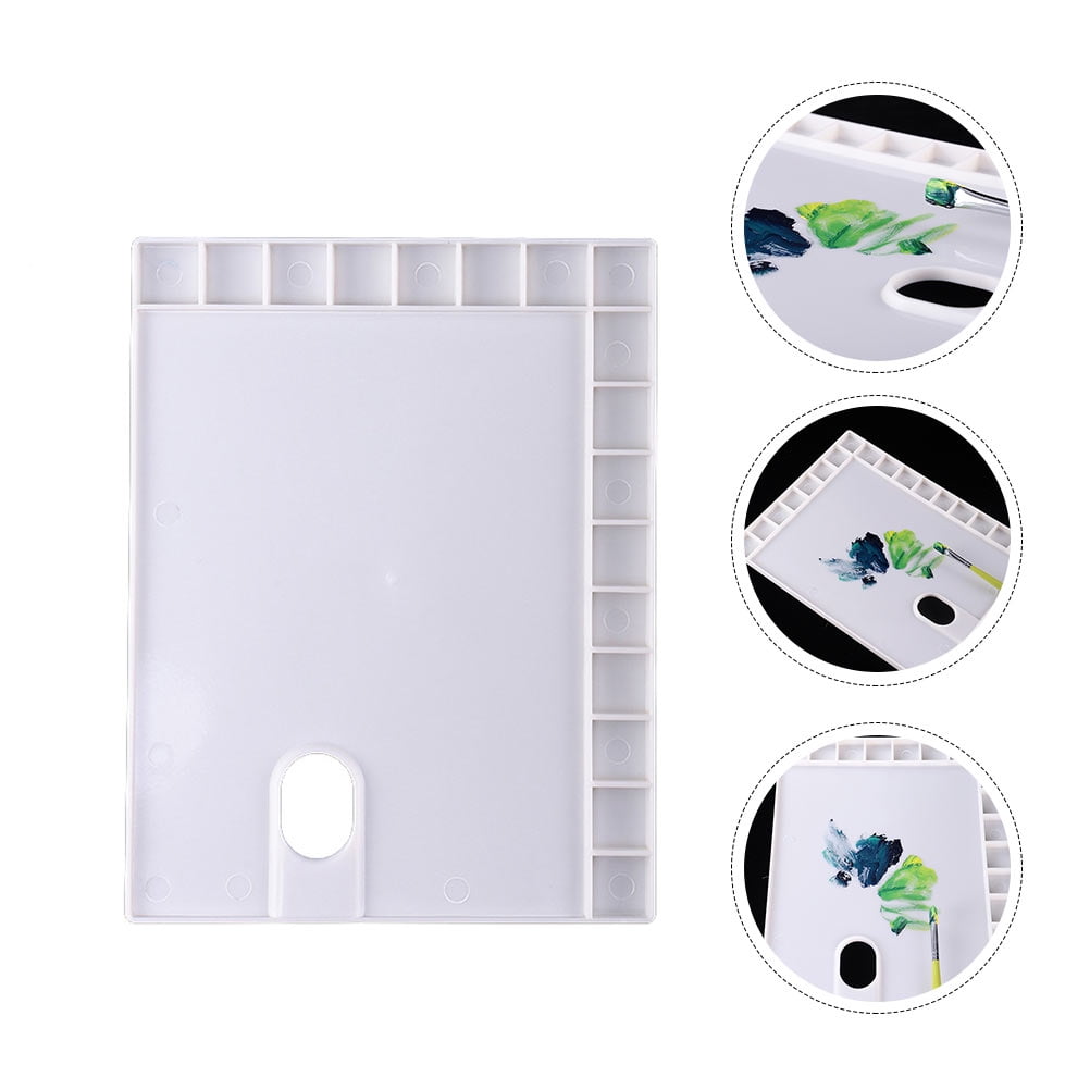 Worgeous White Plastic Paint Mixing Trays with 17 Grids for Painting ...
