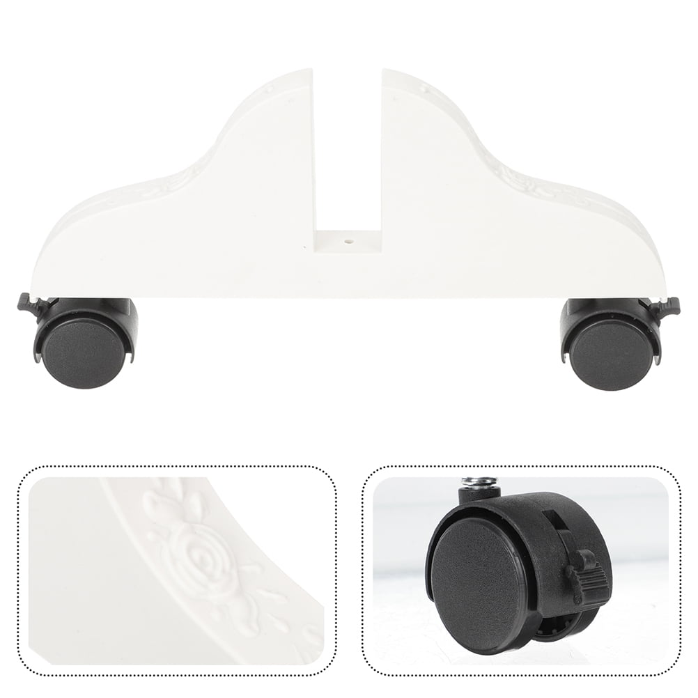 Worgeous White Plastic Universal Base Stand with Wheels for Office ...