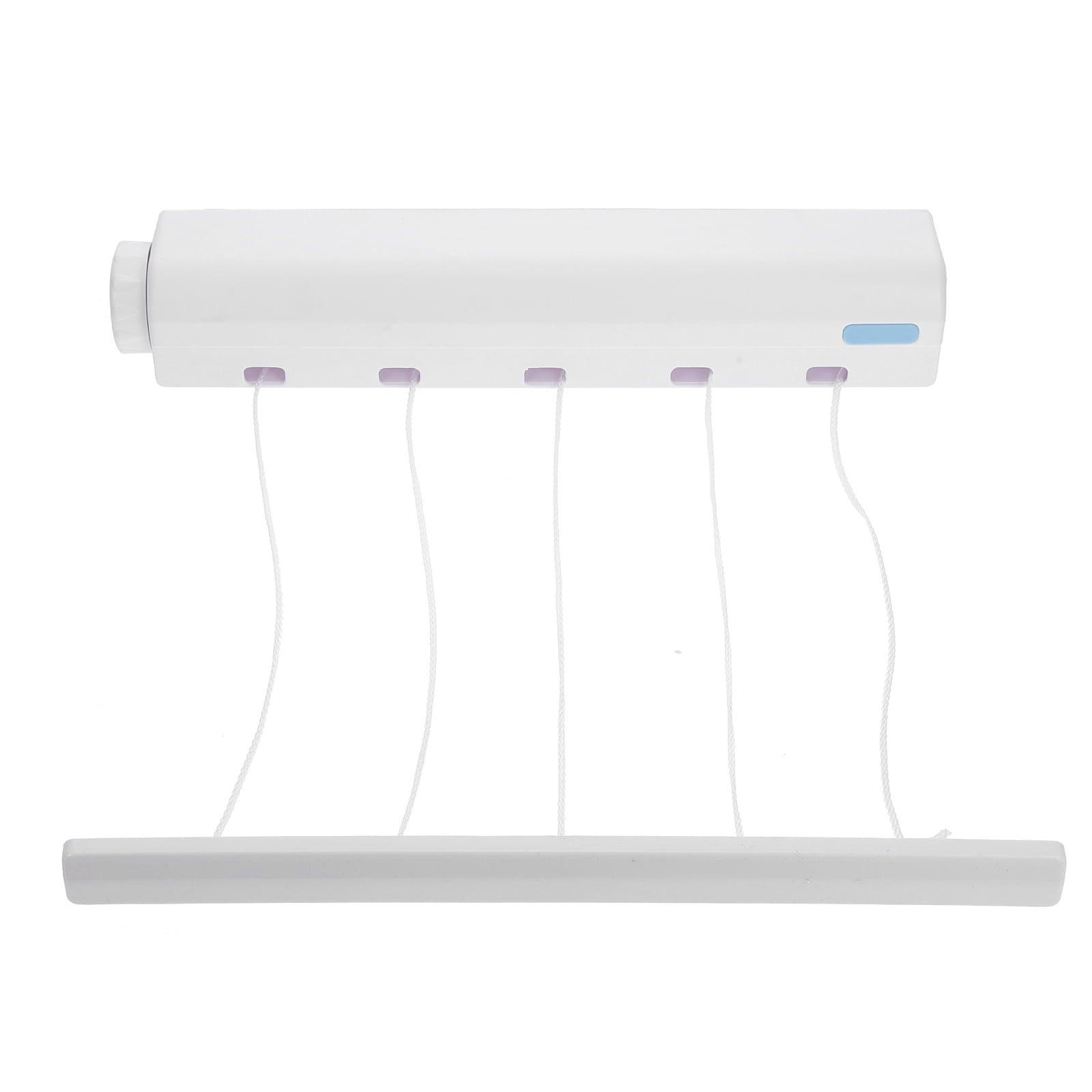 Worgeous White Portable Retractable Clothesline with Plastic Ropes and ...