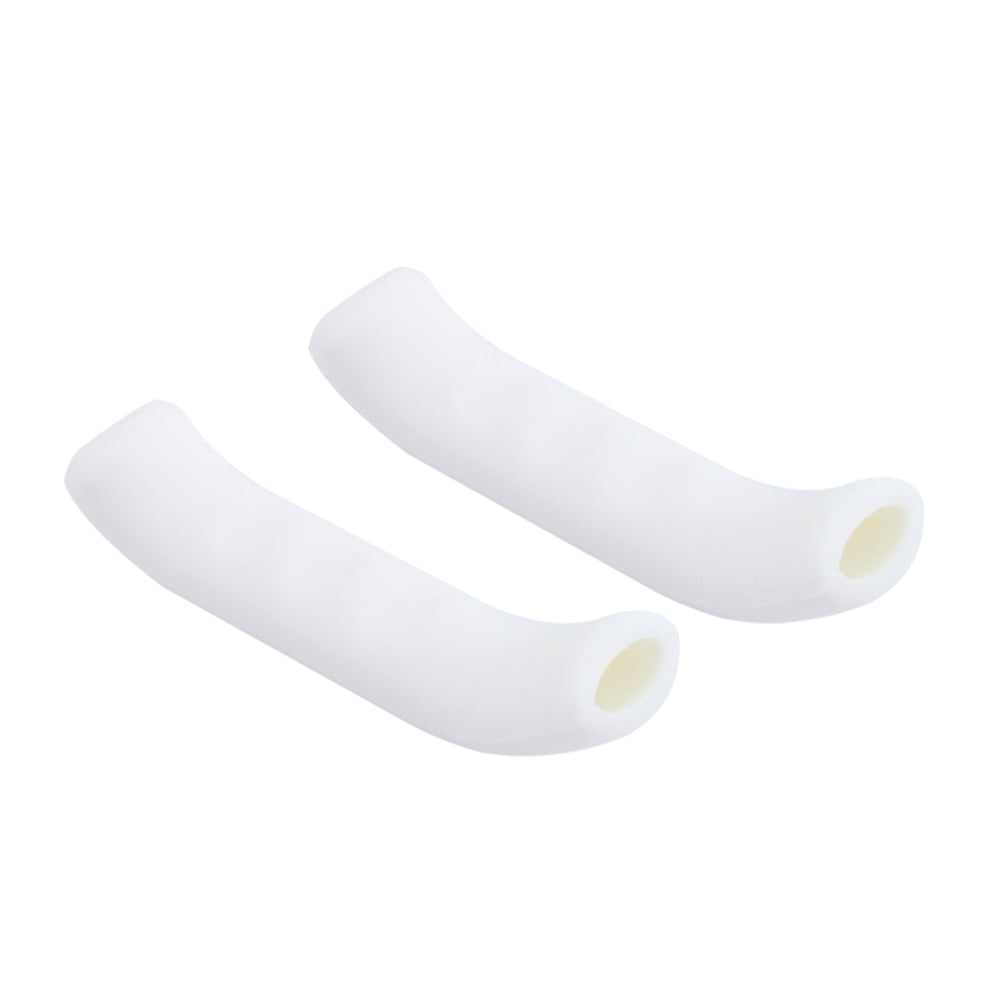 Worgeous White Silicone Bike Handlebar Grips Ergonomic Design for ...