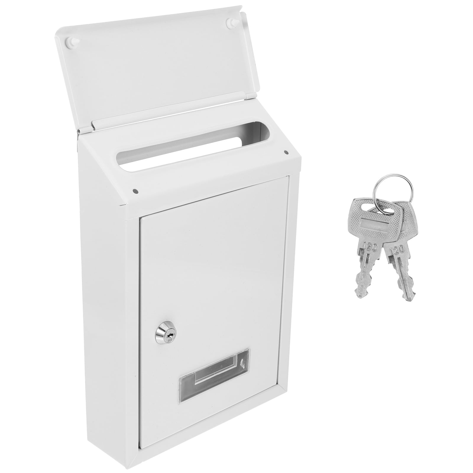 Worgeous Retro Style Letter Box White Iron 1Pack 11.8X8.3X2.4In ...