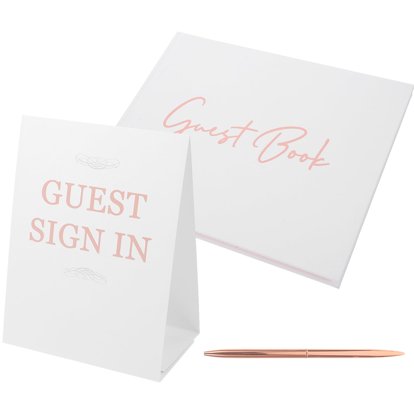 Worgeous White Wedding Guest Book for Signing and Keeping Best Wishes ...