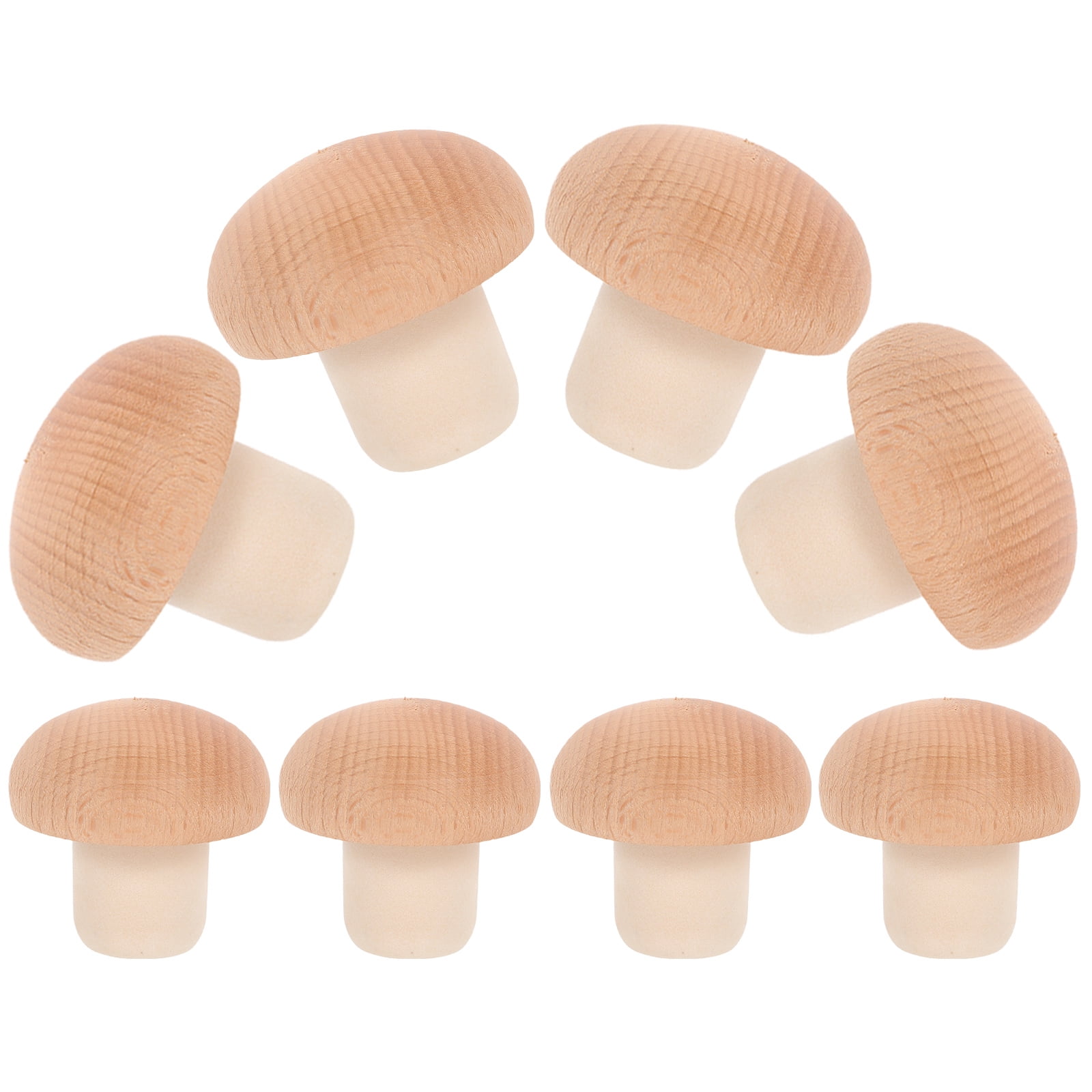 SWETRACE Khaki Mushroom Shape Wine Bottle Plugs 8Pcs for Home Use ...