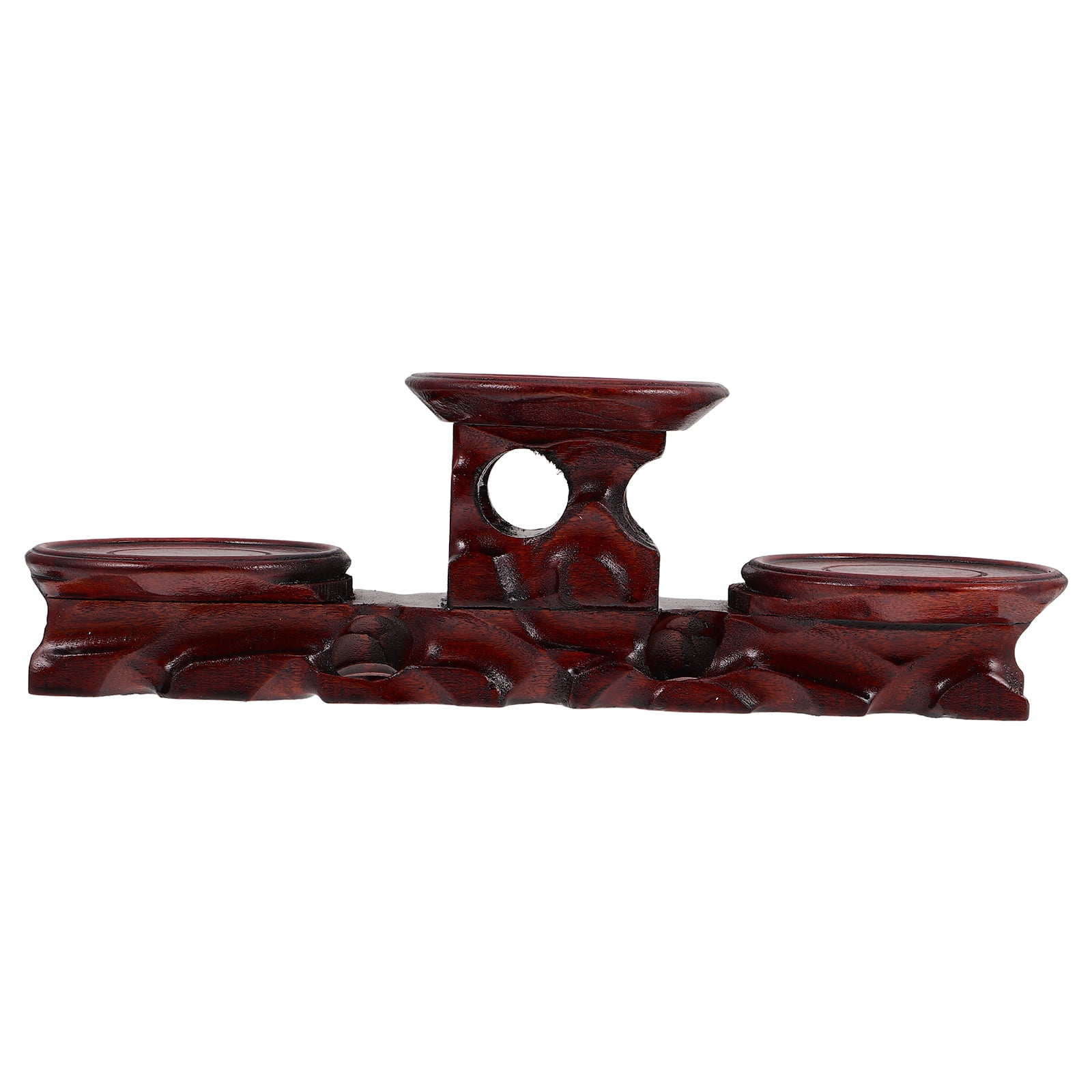 WHAMVOX Wooden Round Display Stand for Teapots and Collectibles Solid ...
