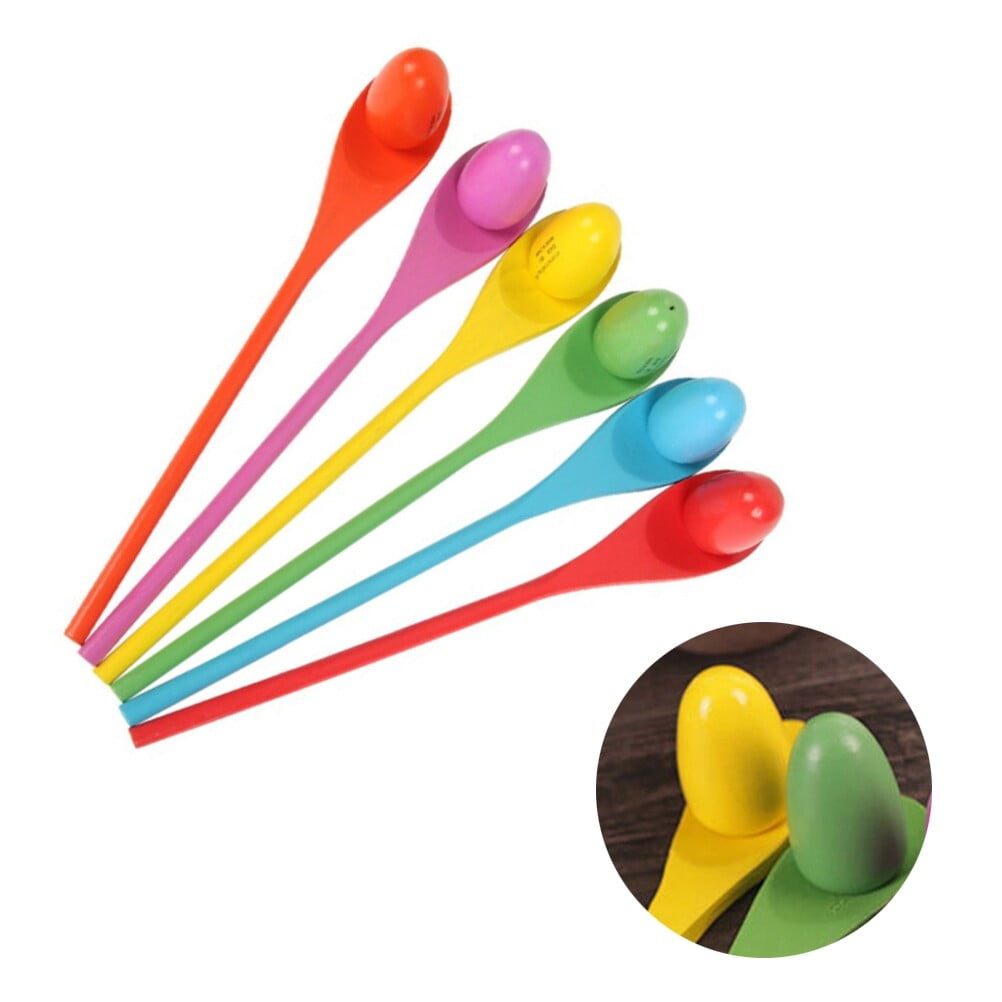 RENACLIPY spoon relay game Educational Toy Wood Bamboo 12pcs - Walmart.com