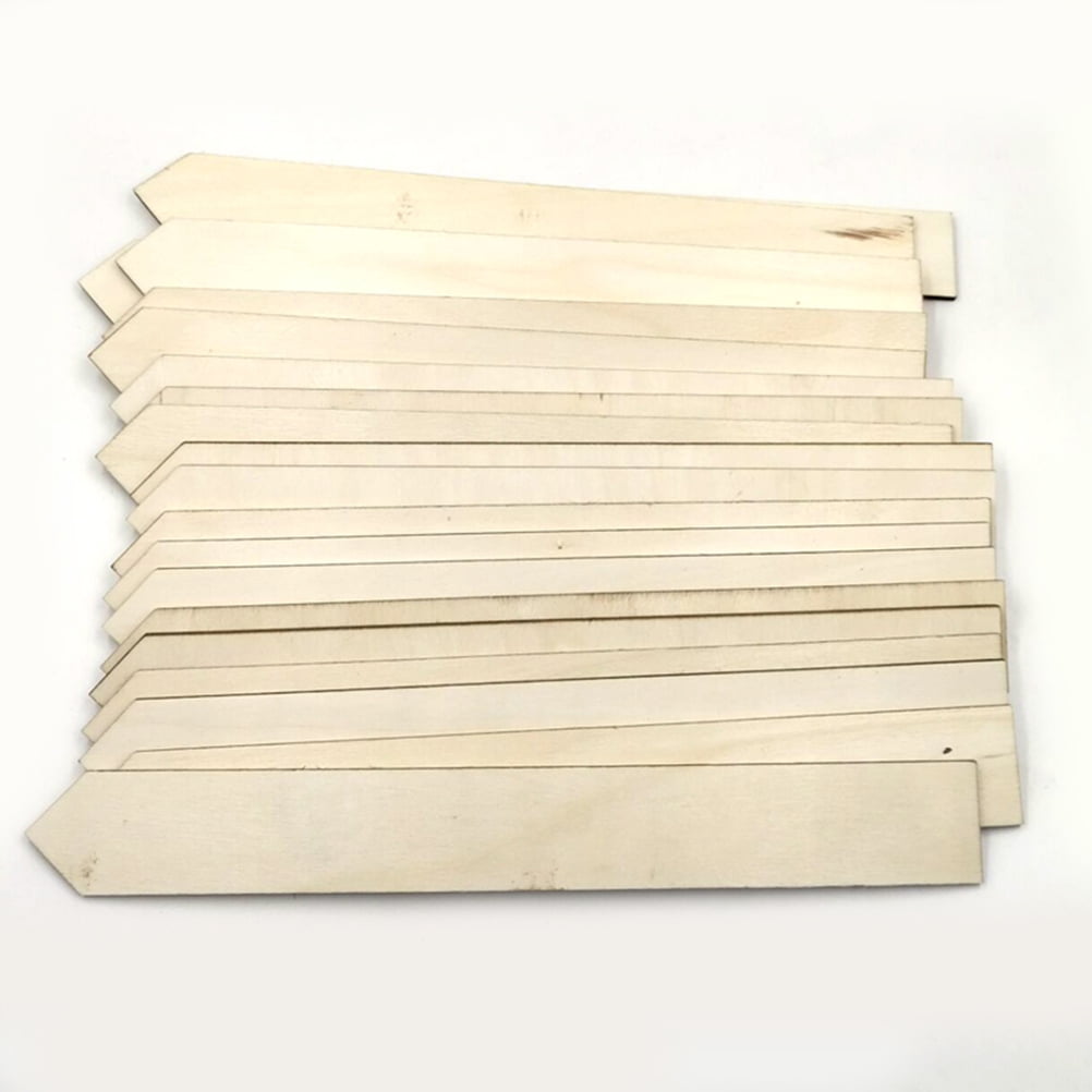 Worgeous Wooden Garden Labels for Marking Use Khaki Durable Long Strip ...