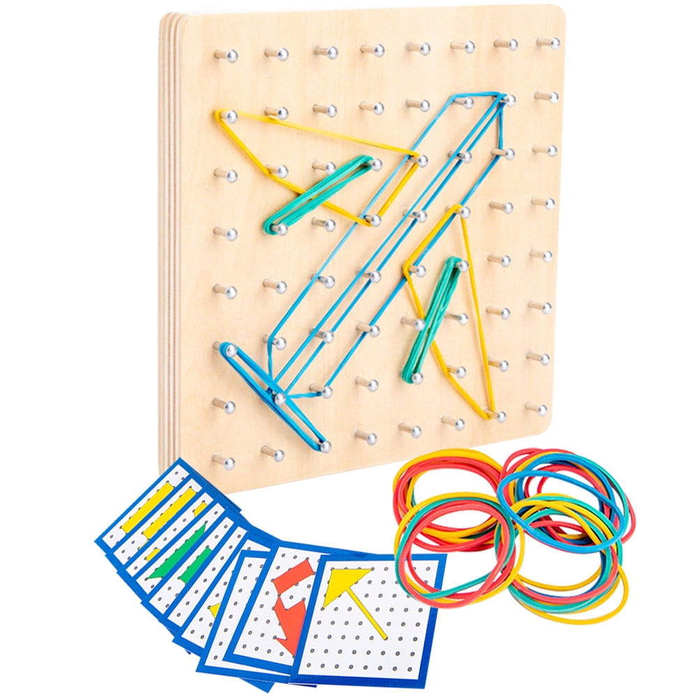 Worgeous Wooden Geoboard Toy for Kids Playing with Assorted Color ...