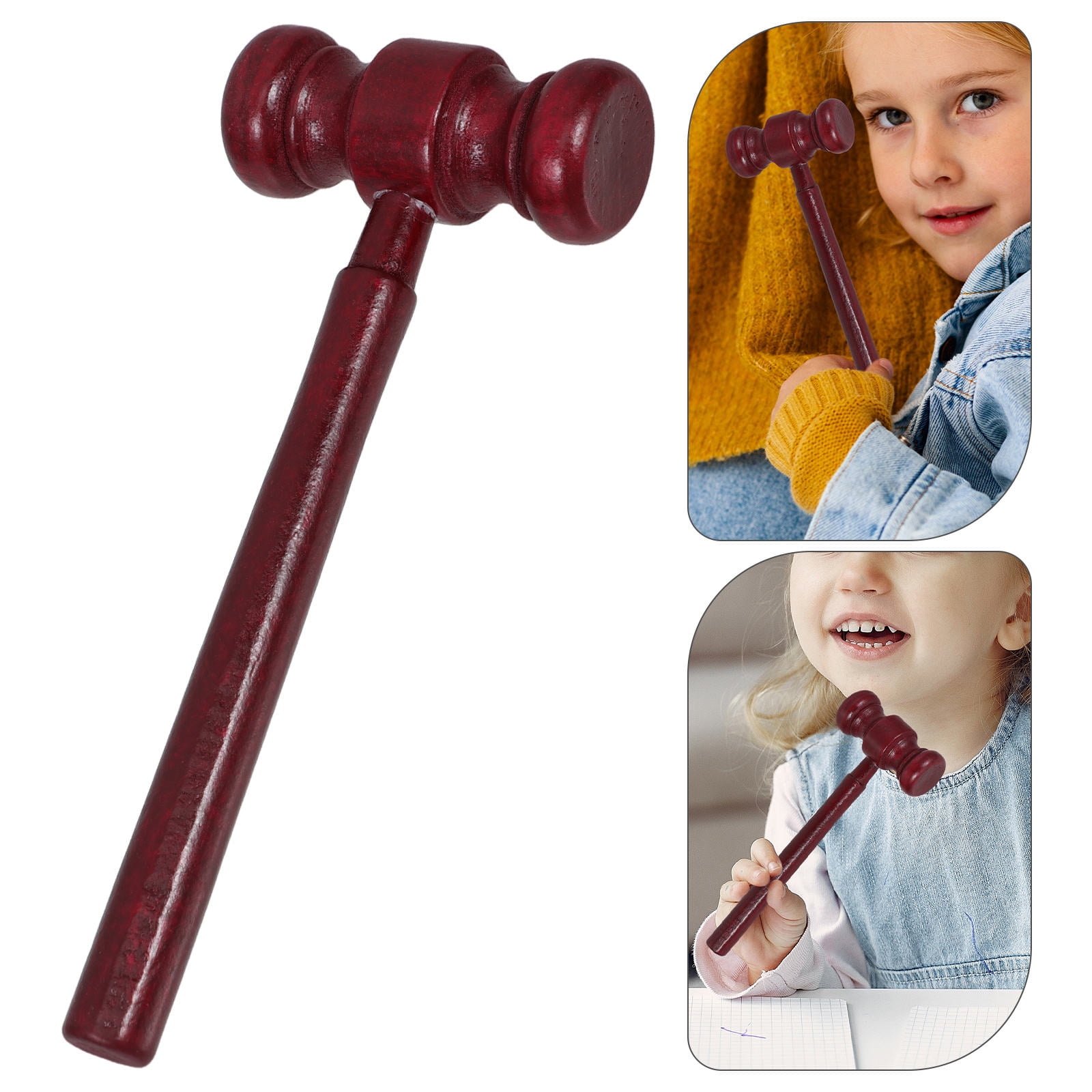 Worgeous Wooden Judge Gavel Toy Prop for Auction Sale Courtroom Party ...