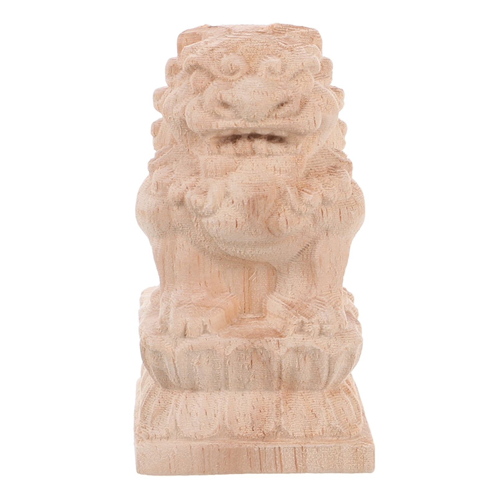 Worgeous Wooden Lion Figurine Versatile Decoration For Car Home And ...