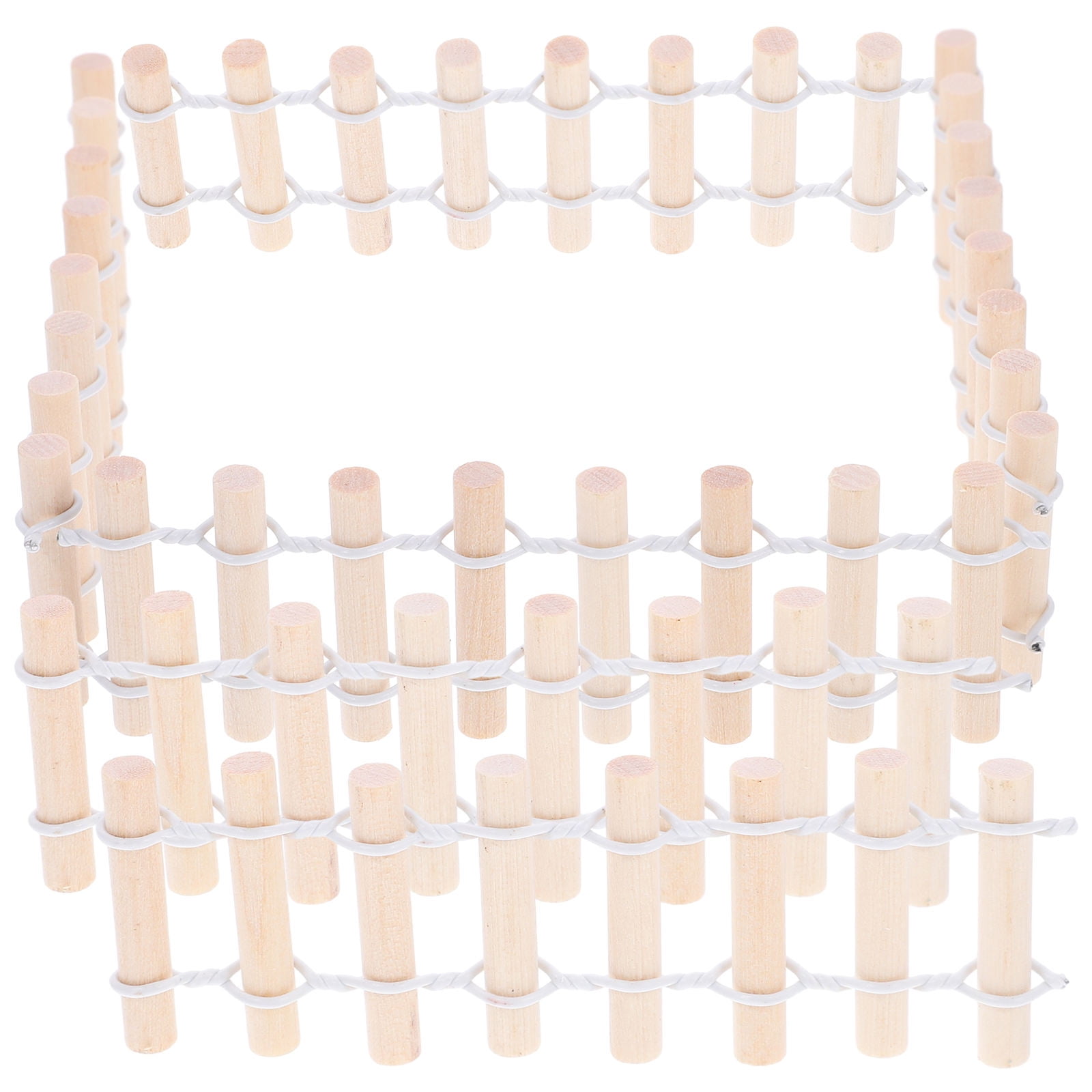 Masteelf 10Pcs Round Mini Fence with Wood and Iron for Children and ...