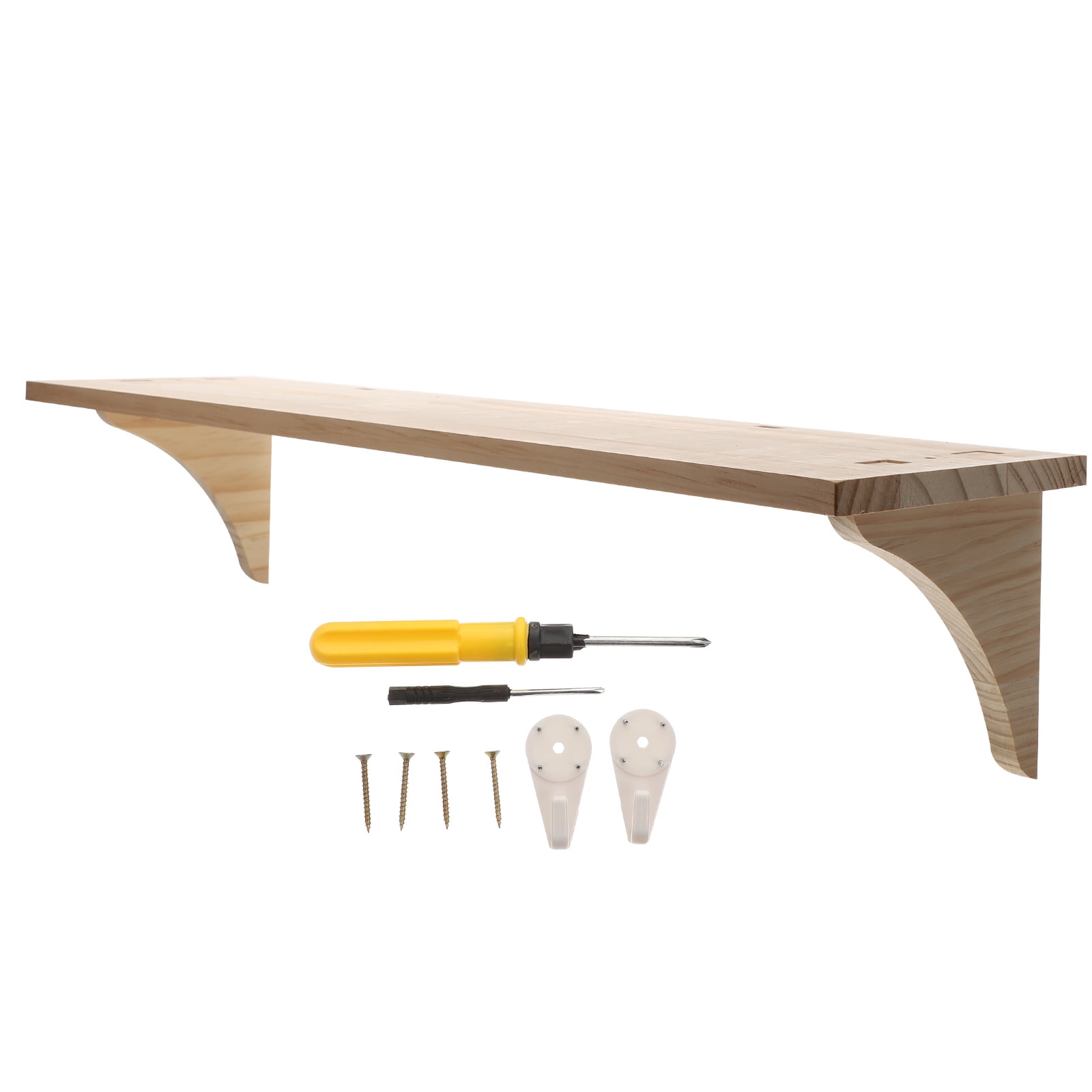 Worgeous Wooden Partition Wall Mounted Bookshelves Storage Rack ...