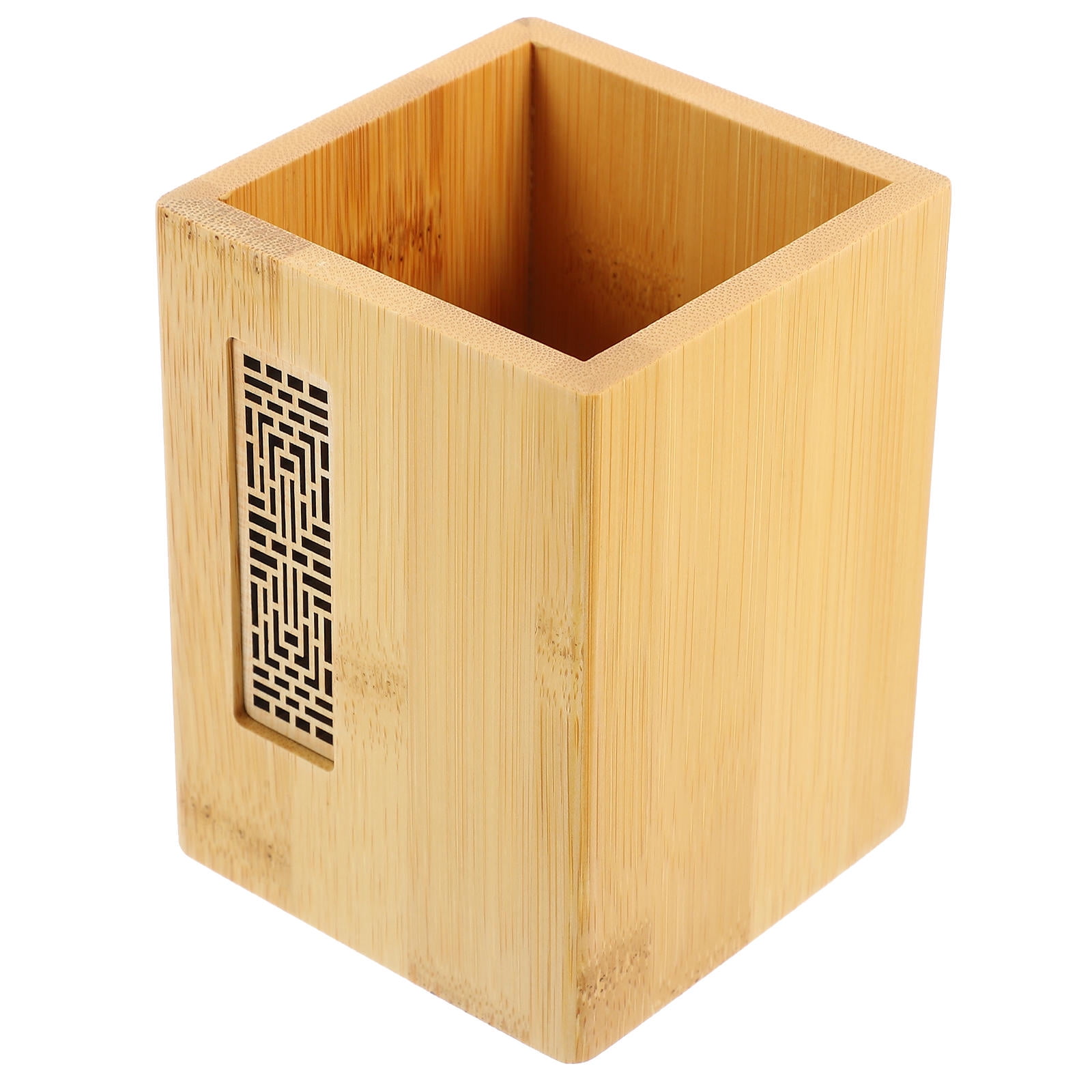 Worgeous Wooden Pen Holder Decorative Pen Container Wooden Desk ...
