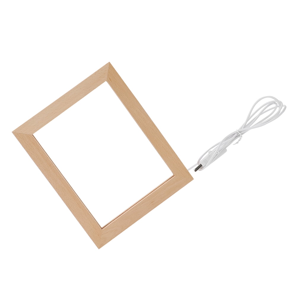 Worgeous Wooden Picture Frame with LED Light for Tabletop Decoration ...