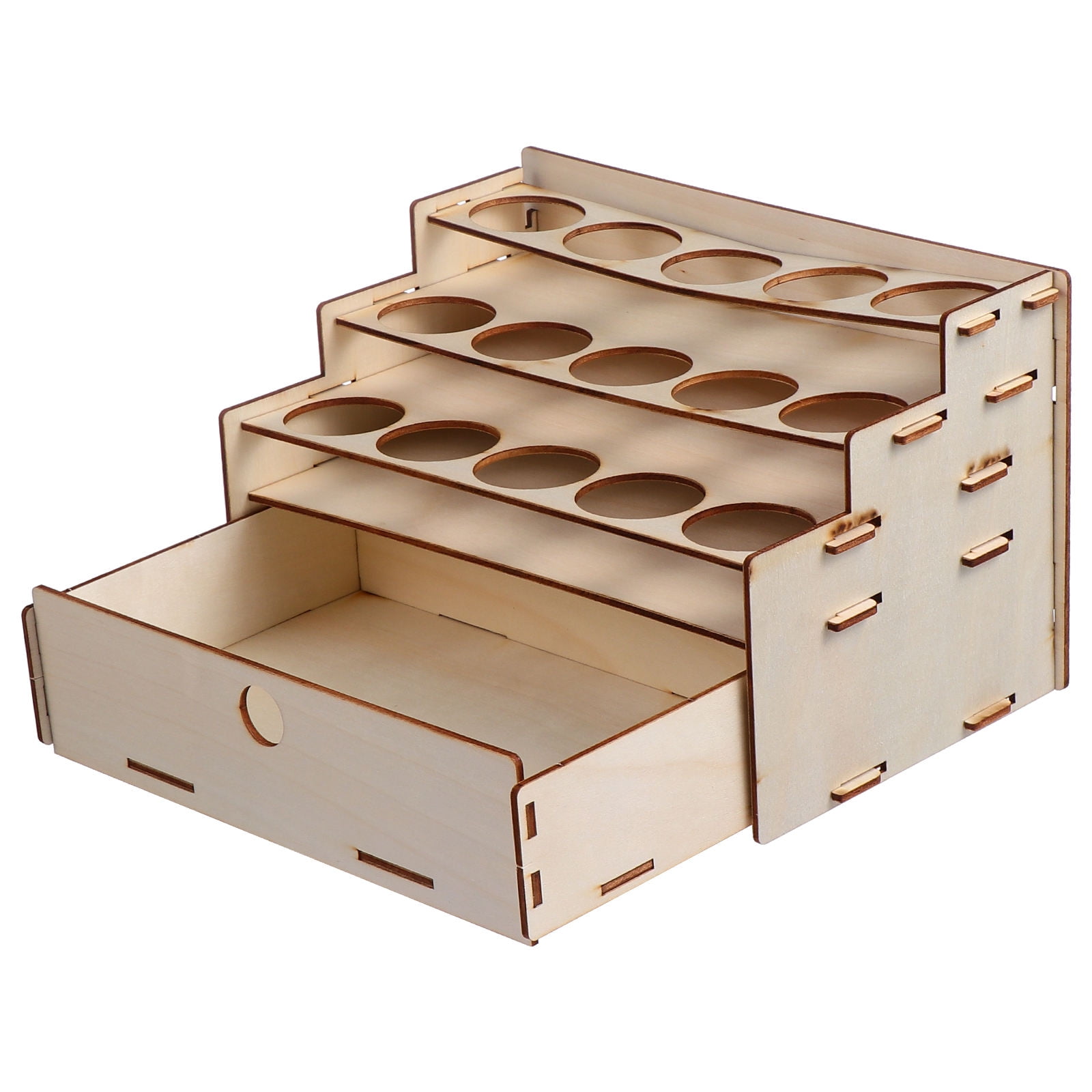 Worgeous Wooden Storage Rack Racks Paint Tube Holder Tray Display Stand ...