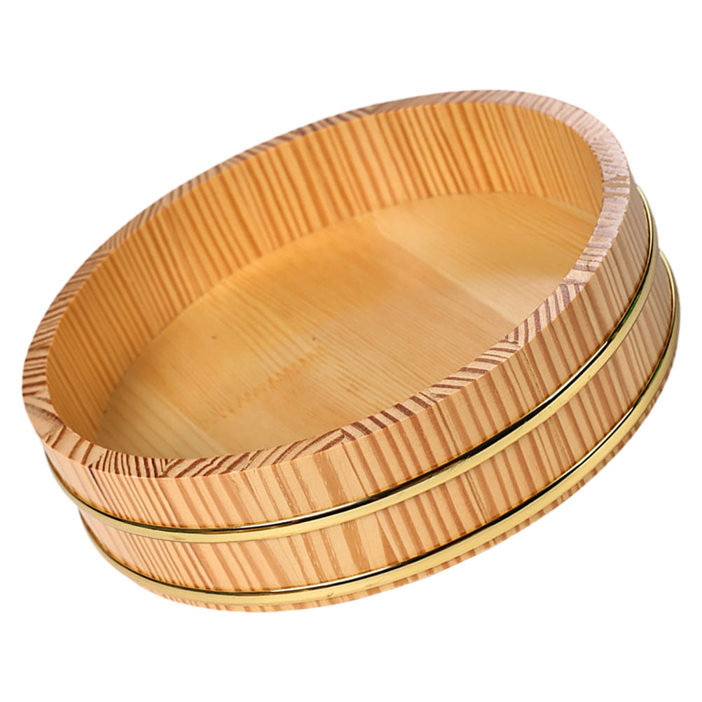 Worgeous Wooden Sushi Rice Mixing Tub Wooden Rice Bucket Traditional ...