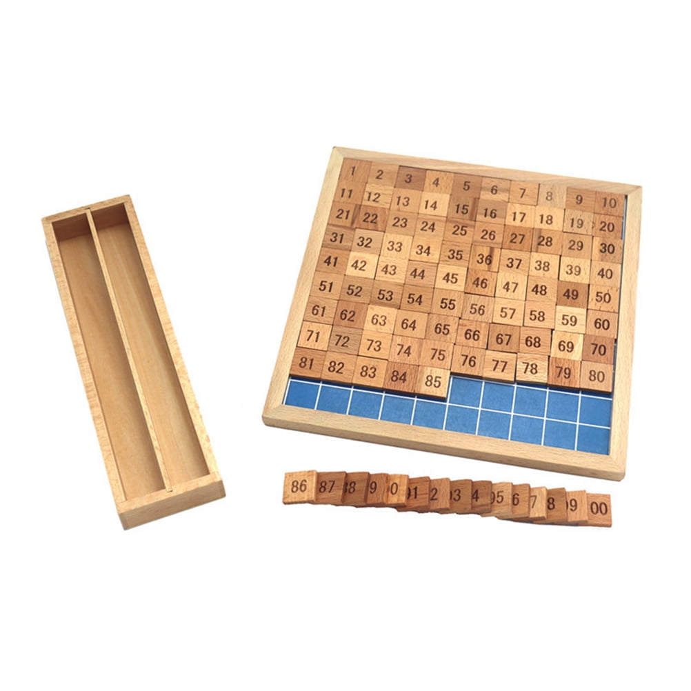 Worgeous Wooden Toys Hundred Board 1-100 Consecutive Numbers Early ...