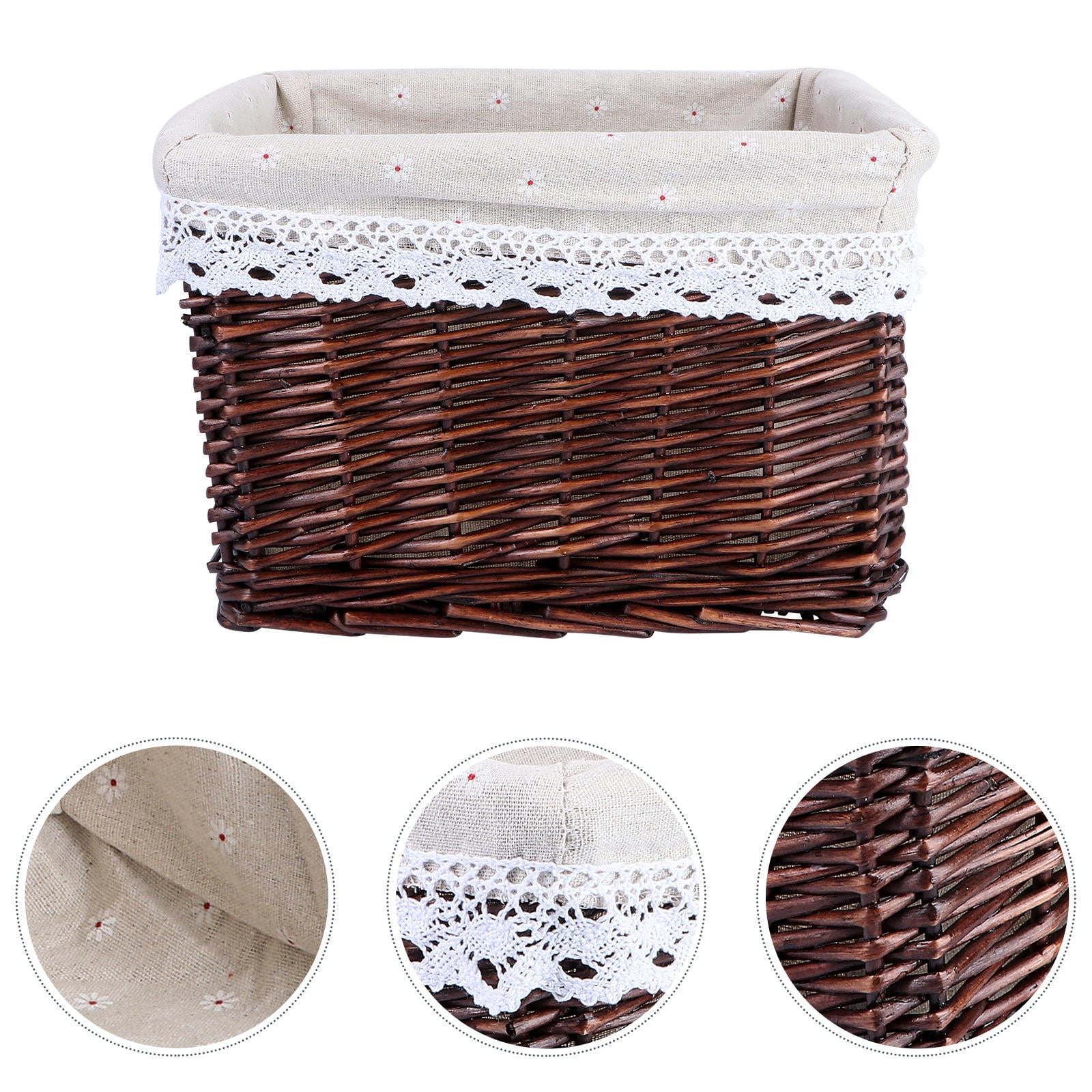 Worgeous Worgeous Wicker Clothes Storage Baskets Square Basket 28*26cm ...