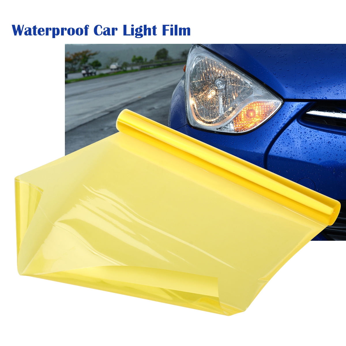 Worgeous Yellow Fog Light Tint Car Headlight Film Waterproof Stickers ...