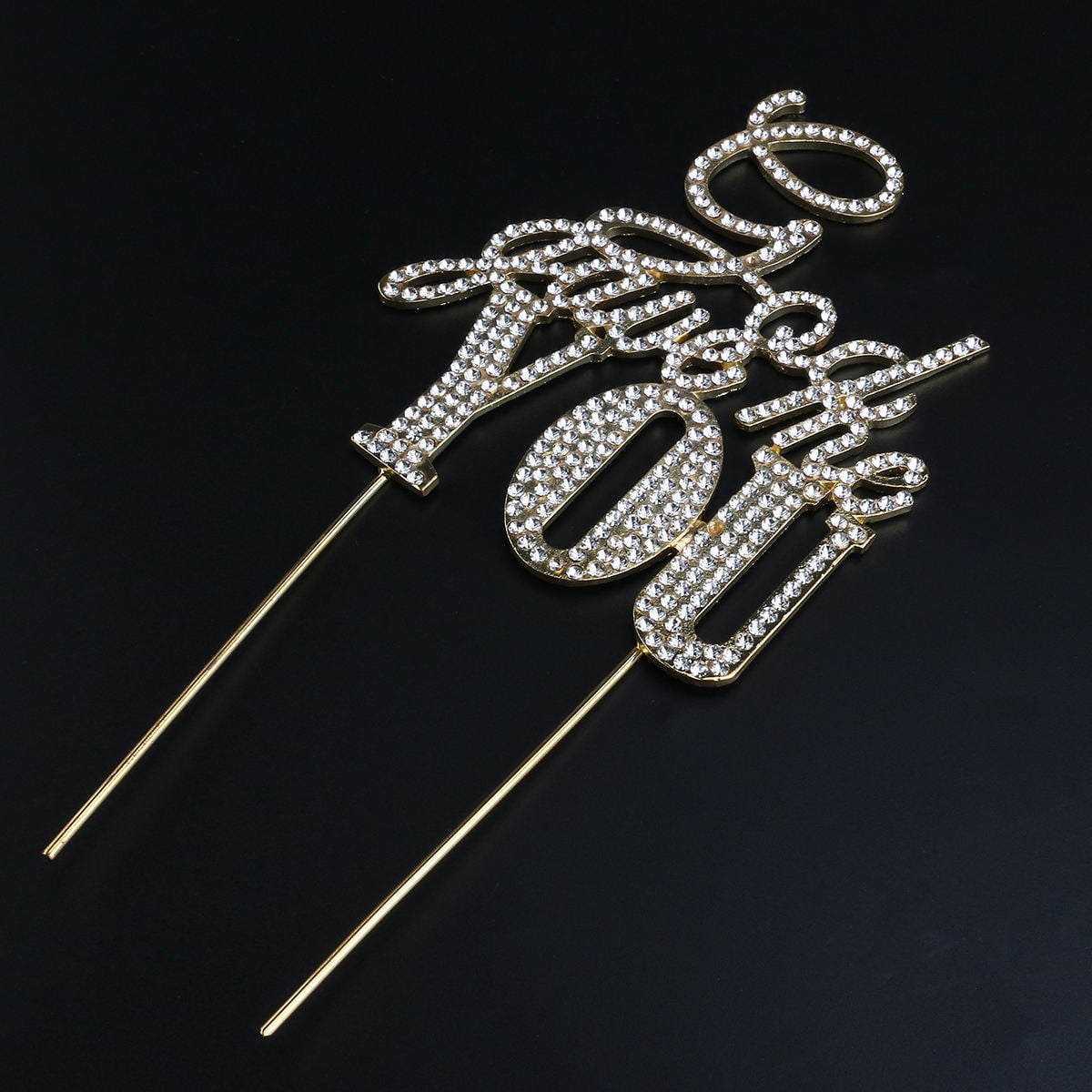 Worgeous You Rhinestone Cake Topper for Wedding Birthday Parties Golden ...