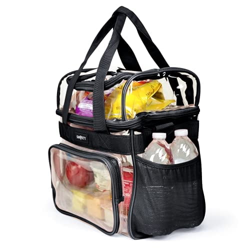 Work Approved XL Heavy Duty Clear Lunch Box Shoulder Tote Bag Durable ...