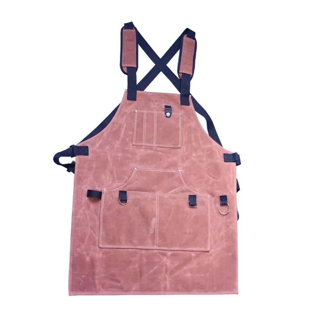 Work Apron With Tool Pockets - Heavy Duty Shop Apron For Carpenters ...