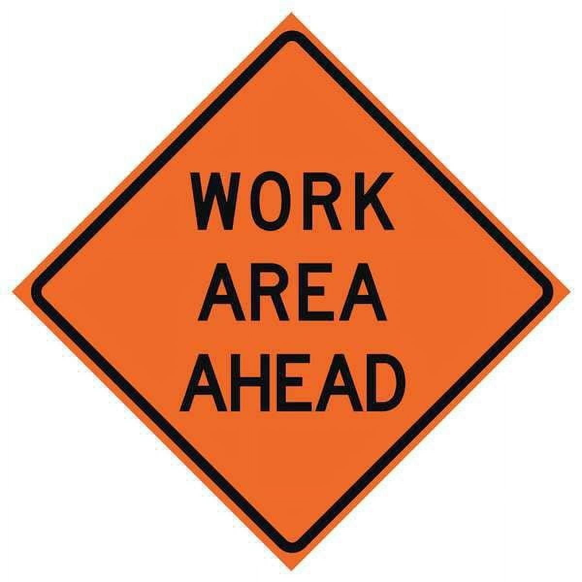 Work Area Ahead Traffic Sign,48" x 48" - Walmart.com