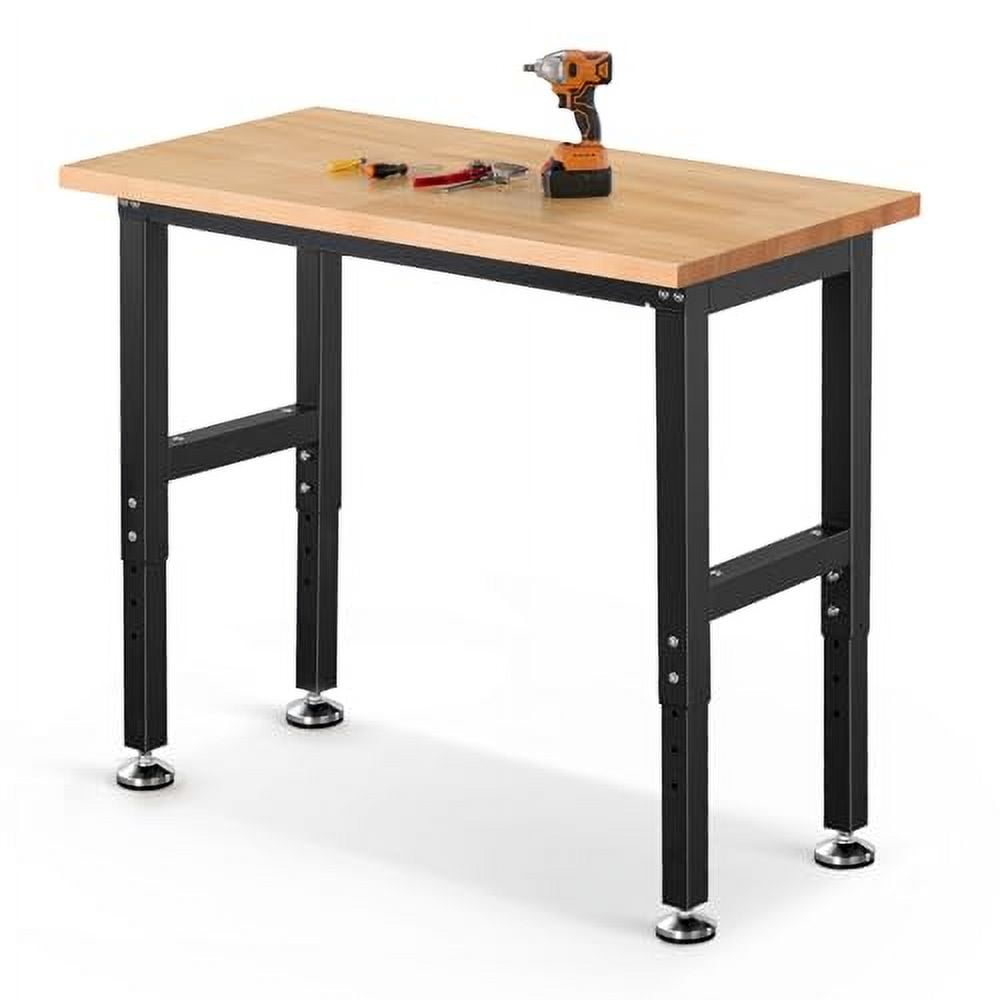 Work Bench 41 Inch Workbench for Garage Adjustable Height Heavy Duty ...