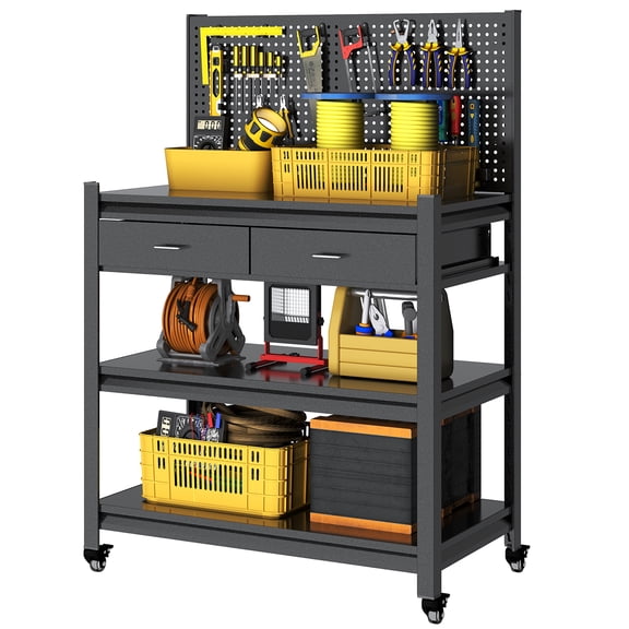 Workbench Pegboard And Drawer