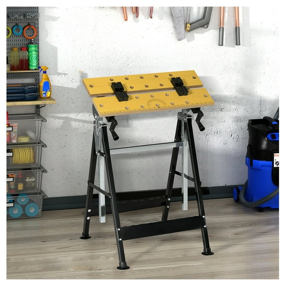 Work Bench Tool Stand, Adjustable Height & Angle Carpenter Table with ...