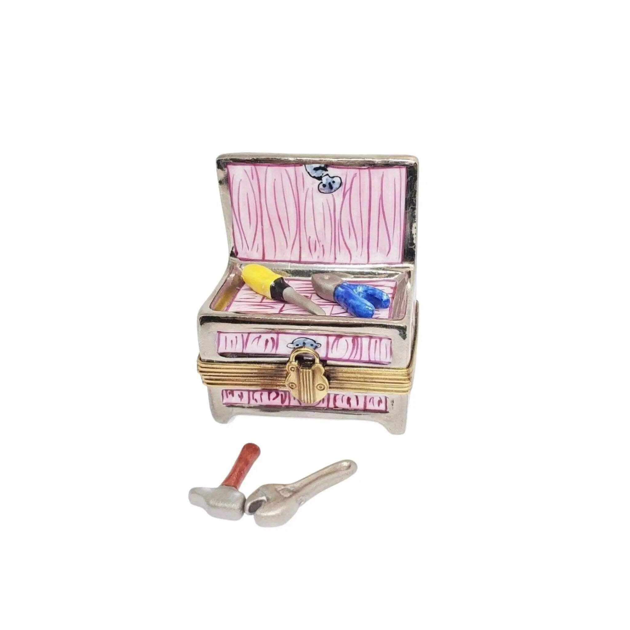 Work Bench Tool and Tools Limoges Box Porcelain Figurine - Walmart.com