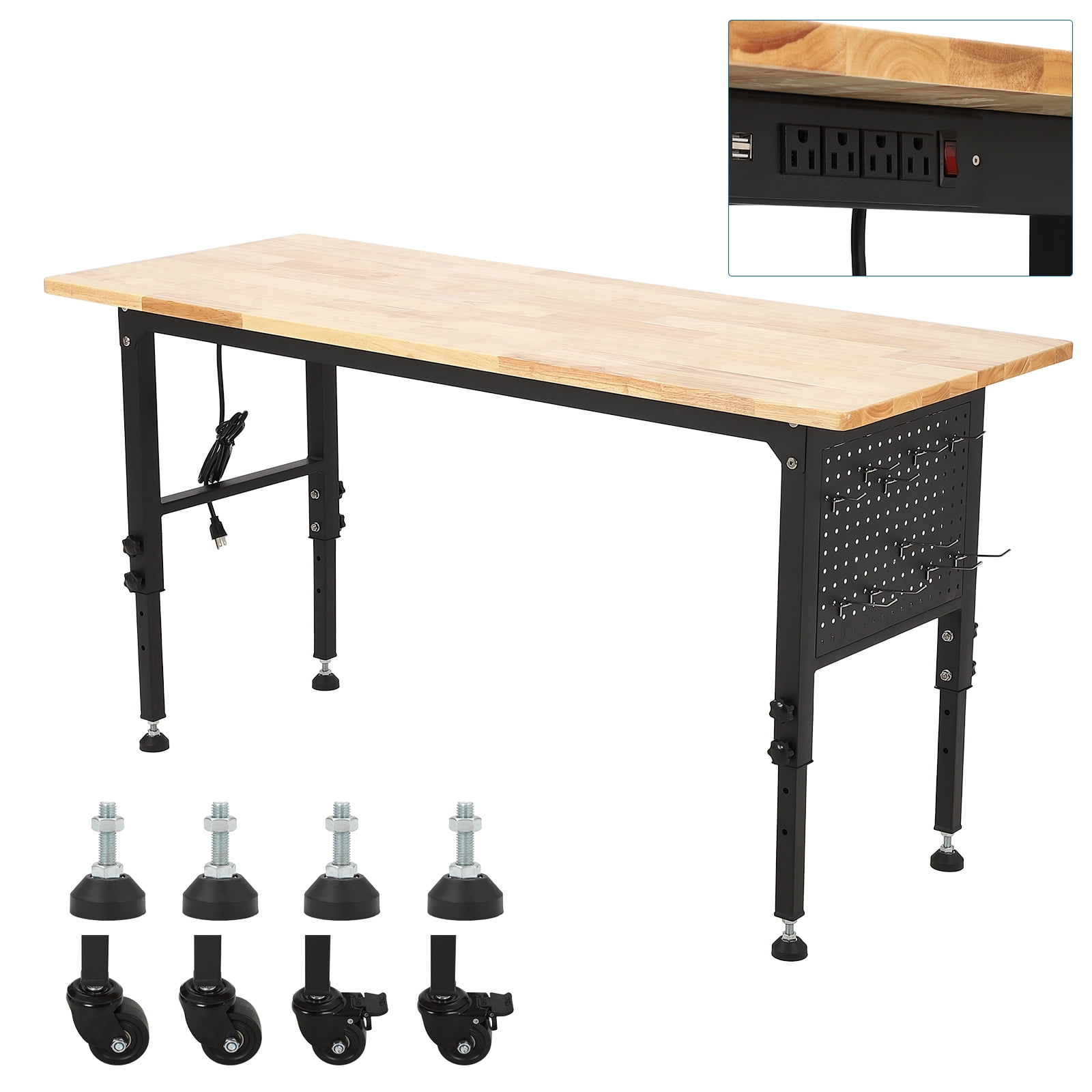 Work Benches for Garage,Garage Workbench,60" Adjustable Height ...