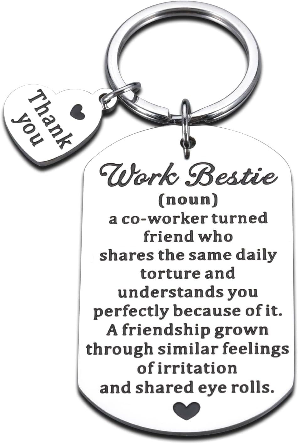 Work Bestie Funny Gift Keychain for Women Coworker Leaving Retirement ...