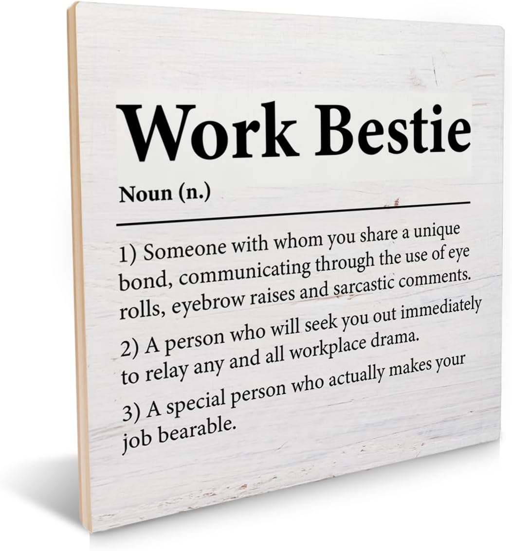 Work Bestie Gifts for Women Work Bestie Coworker Thank You Gift Wooden ...