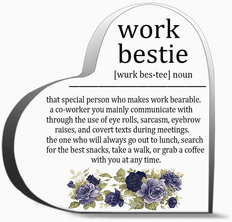 Work Bestie That Special Person Who Makes Work Bearable Decor Acrylic ...