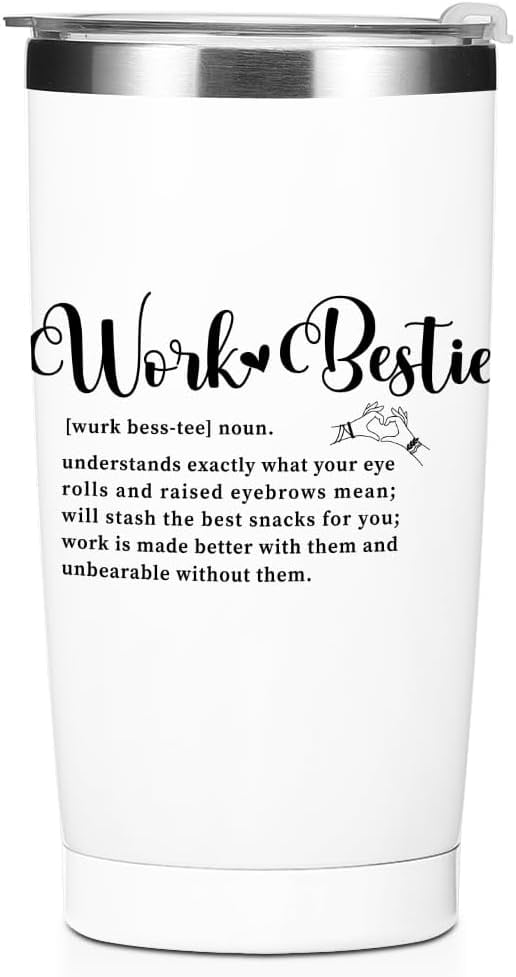 Work Besties Gifts for Women Water Bottle 20 Oz Tumbler Farewell Gifts ...