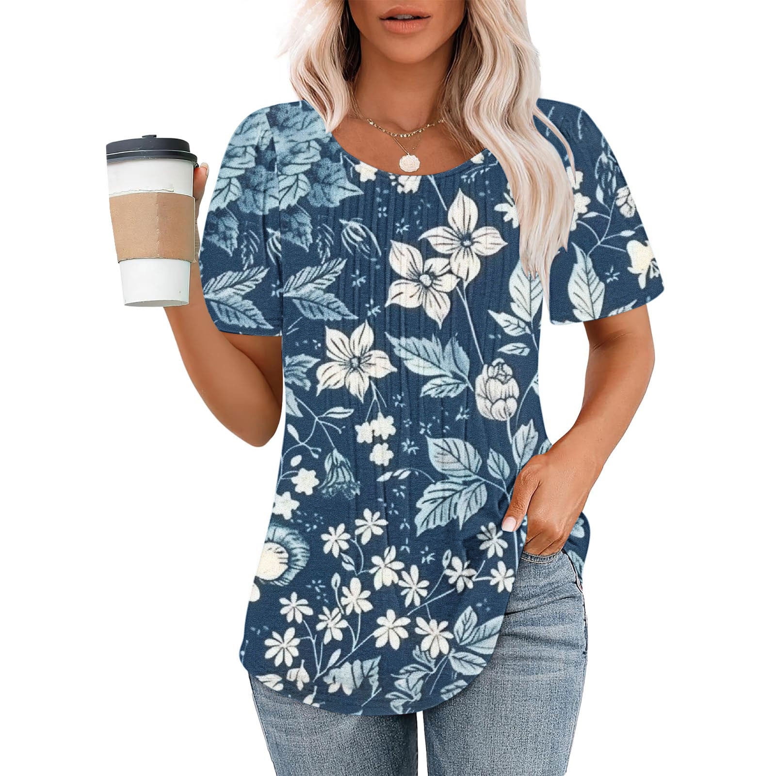 Work Blouses for Women Office Professional Short Sleeve Shirts for ...