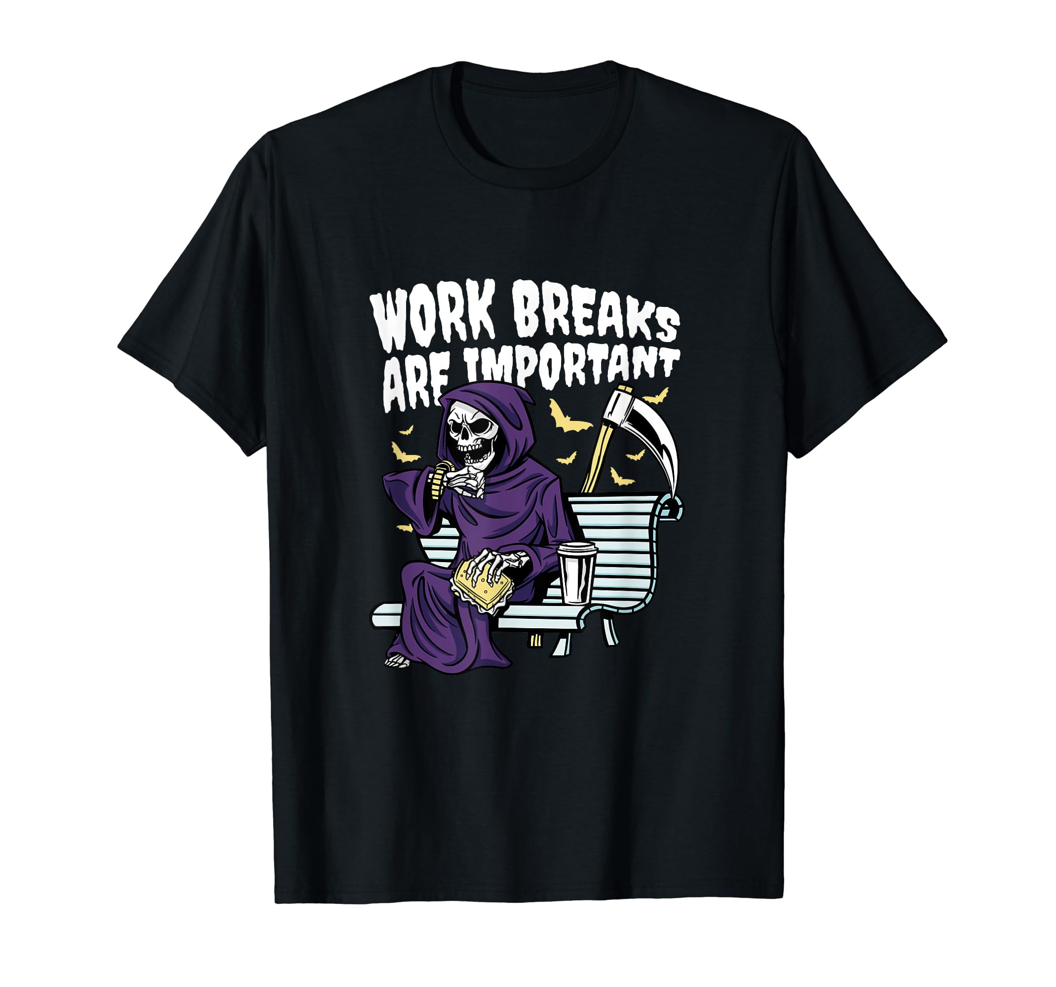 Work Breaks Are Important Halloween Grim Reaper T-Shirt - Walmart.com
