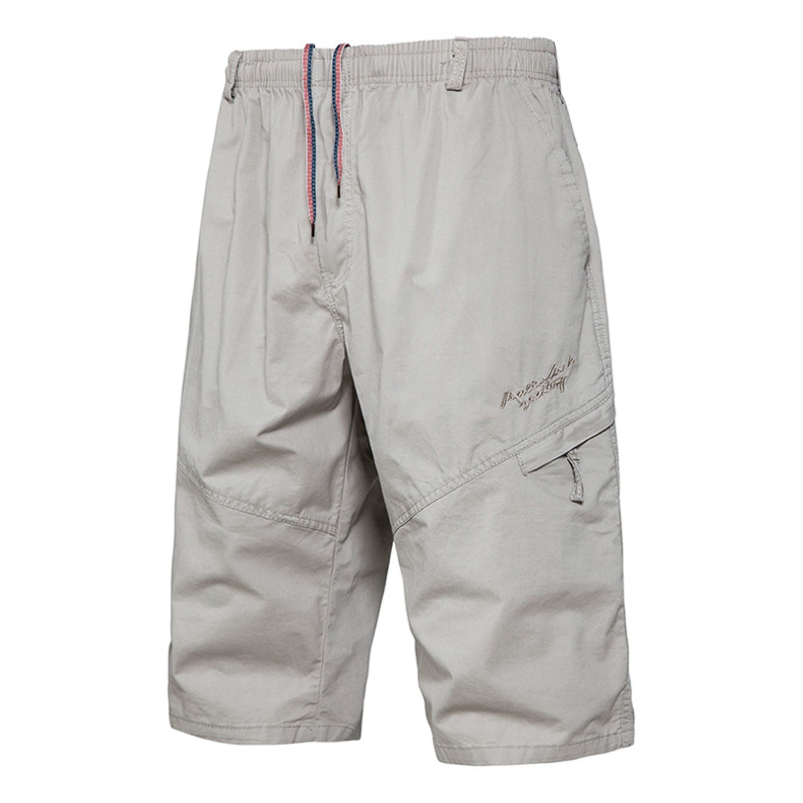 Work Cargo Pants for Men Male Summer Cargo Pants Button Solid Color ...