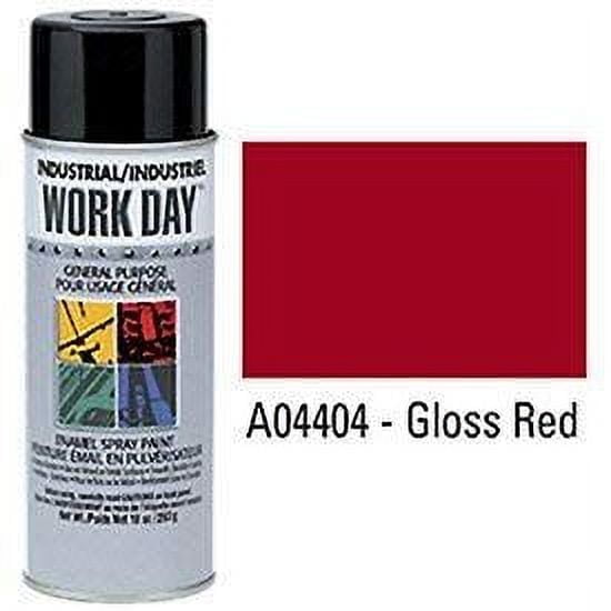 Krylon Work Day 44047 Red Gloss Alkyd Enamel Paint - 16 oz Aerosol Can ...
