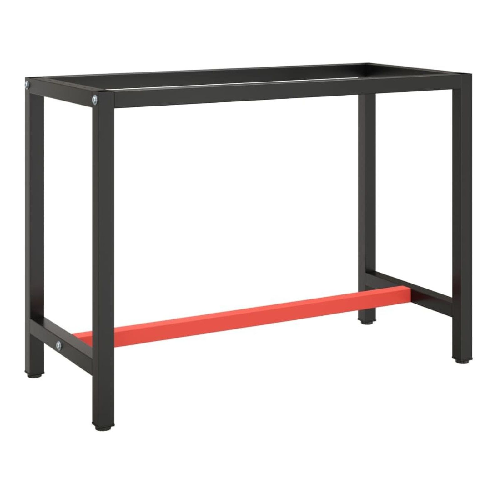 Work Frame Matte Black and Matte Red 43.3"x19.7"x31.1" Metal - Walmart.com