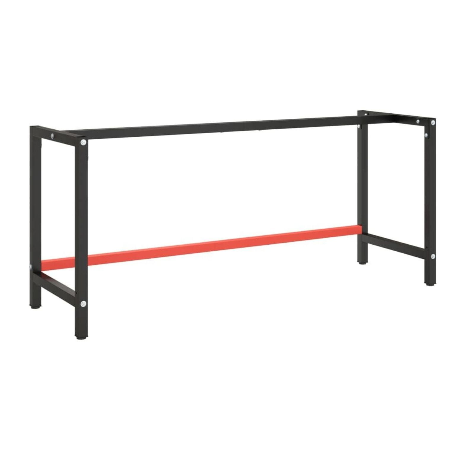 Work Frame Matte Black and Matte Red 70.9"x22.4"x31.1" Metal - Walmart.com