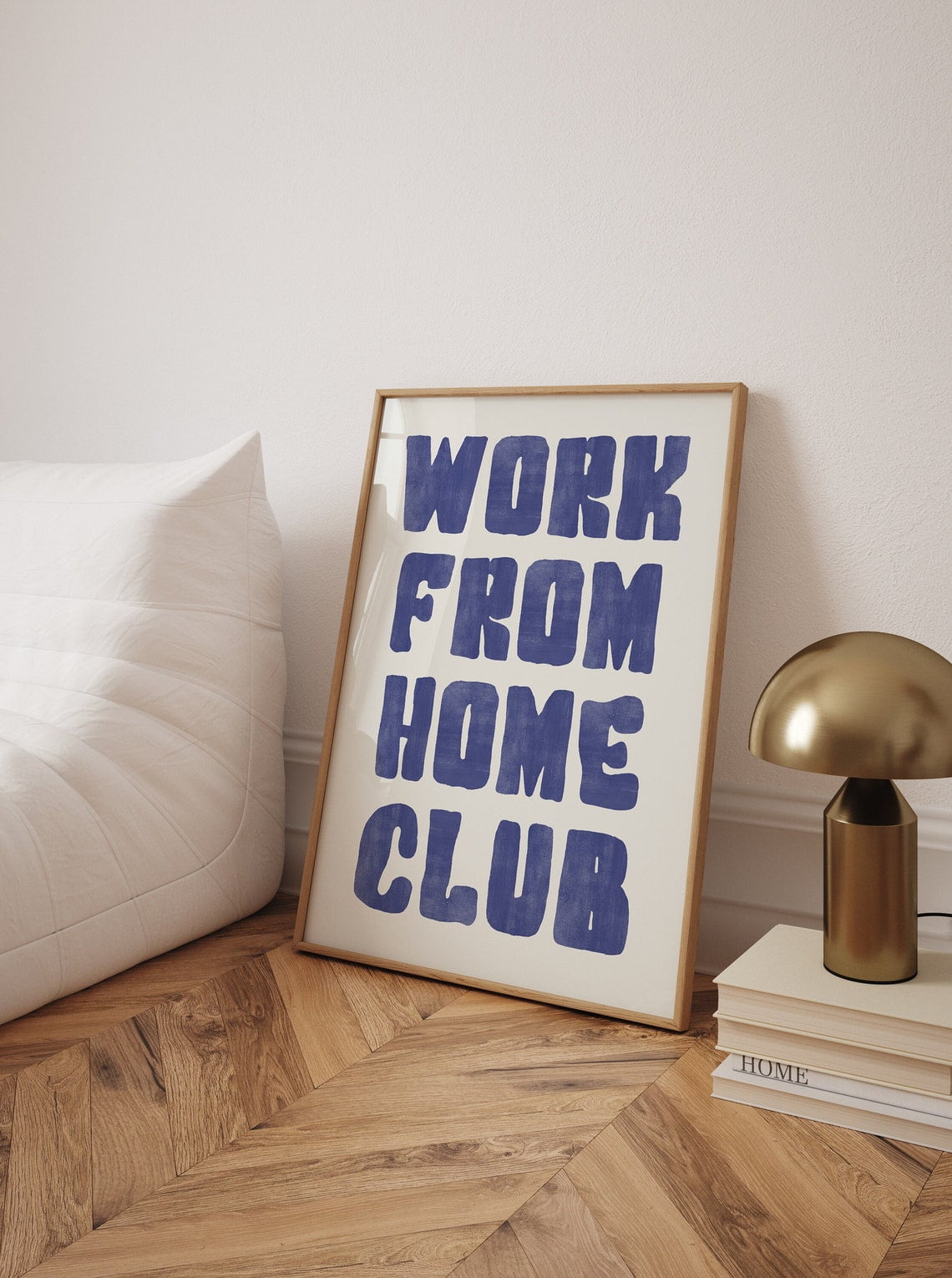 Work From Home Club Poster Wall Art, Trendy Minimalist Quote ...