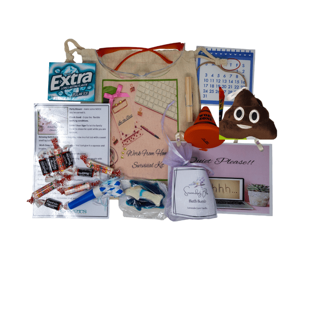 Work From Home Women's Funny Survival Kit | Fun Gift for Employees ...
