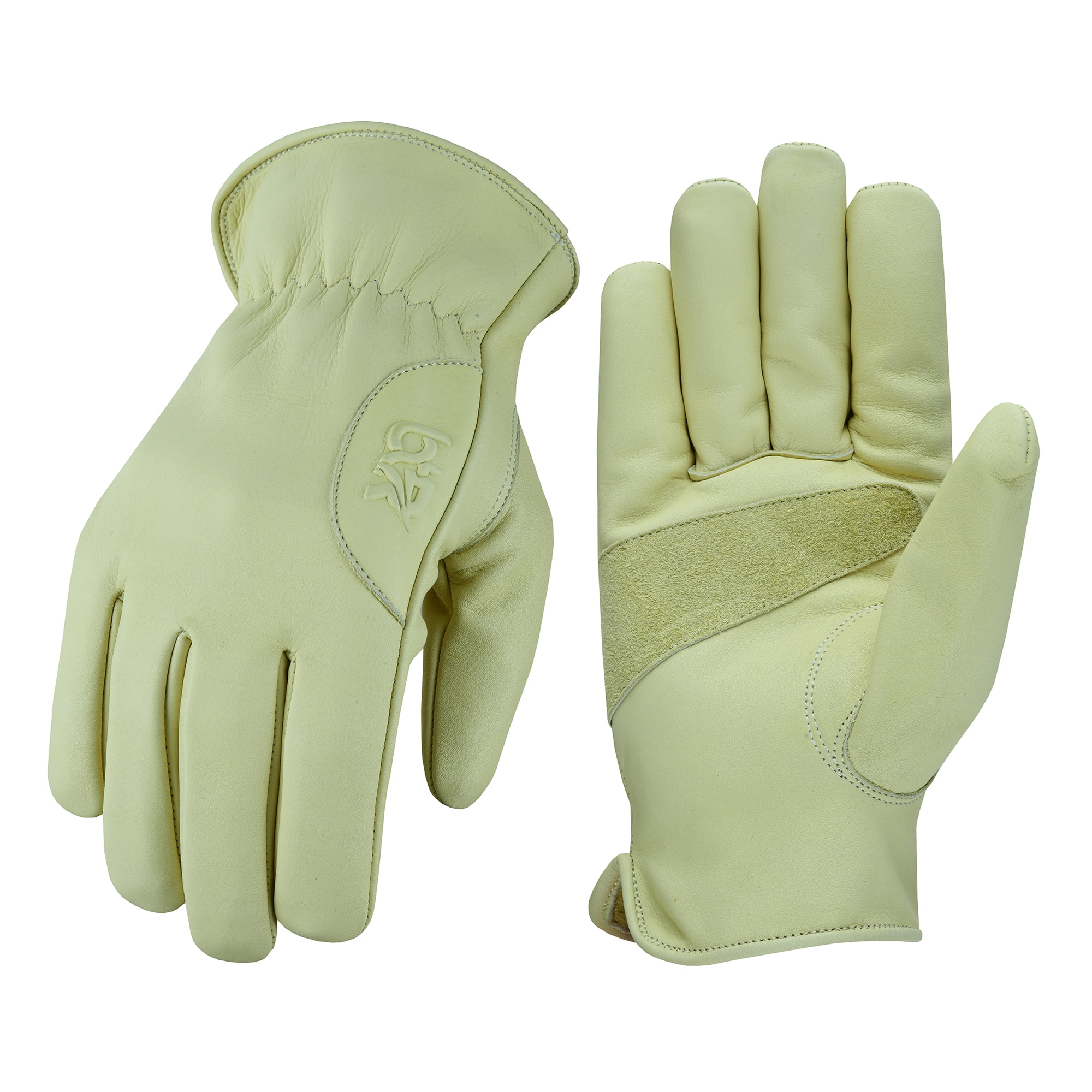 Work Gloves Cowhide Leather Gloves Reinforced Durable Construction ...