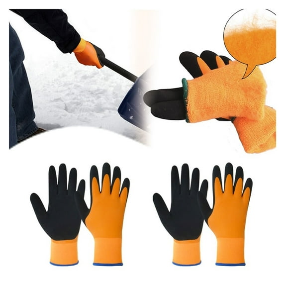 Work Gloves Hand Warmer Latex Gloves Waterproof Abrasion Resistant ...